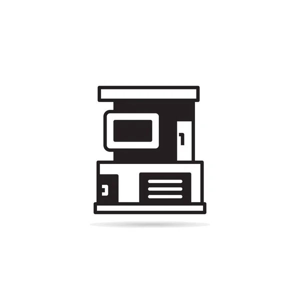 Modern House Building Icon White Background Illustration Stock Vector ...