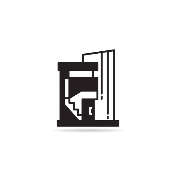 Modern House Building Icon White Background Illustration Stock Vector ...