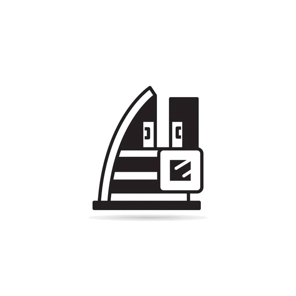 Modern House Building Icon White Background Illustration Stock Vector ...