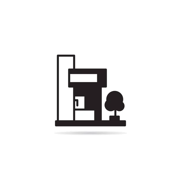Modern House Building Icon White Background Illustration Stock Vector ...