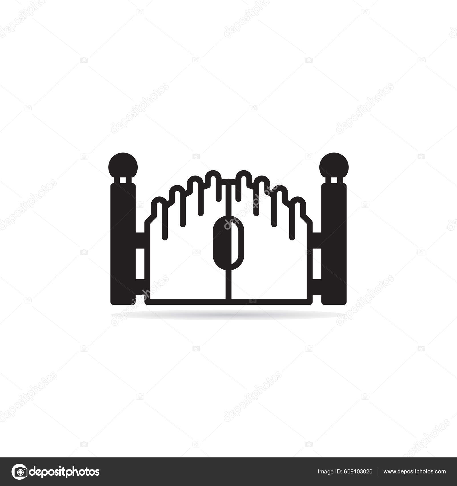 House Gate Icon Illustration White Background Stock Vector by ©loopang ...