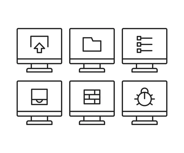 Desktop Computer User Interface Icons Set Stock Vector by ©loopang ...