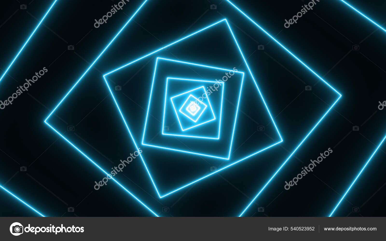 Abstract Square Neon Lines Infinity Zoom Loop Background Render Neon ...