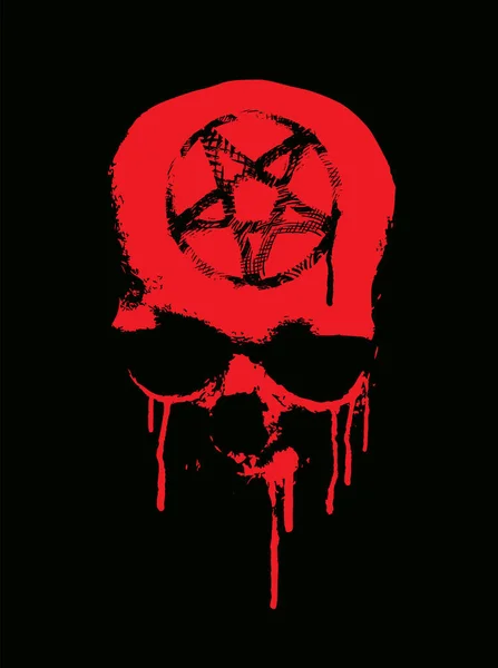 Human Skull Red Blood Spots Splashes Graphic Print Clothes Fabric Stock ...