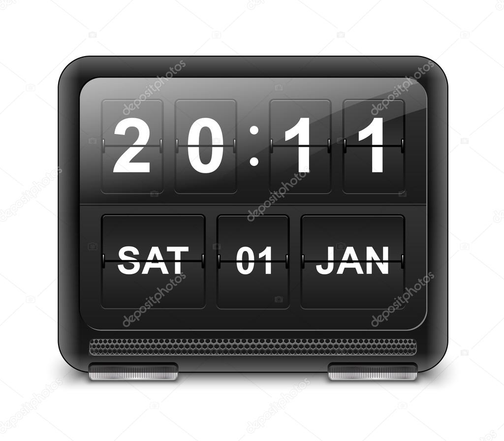 Analog flip clock, vector — Stock Vector © RealVector #12678909 Analog flip clock, vector — Stock Vector © RealVector #12678909