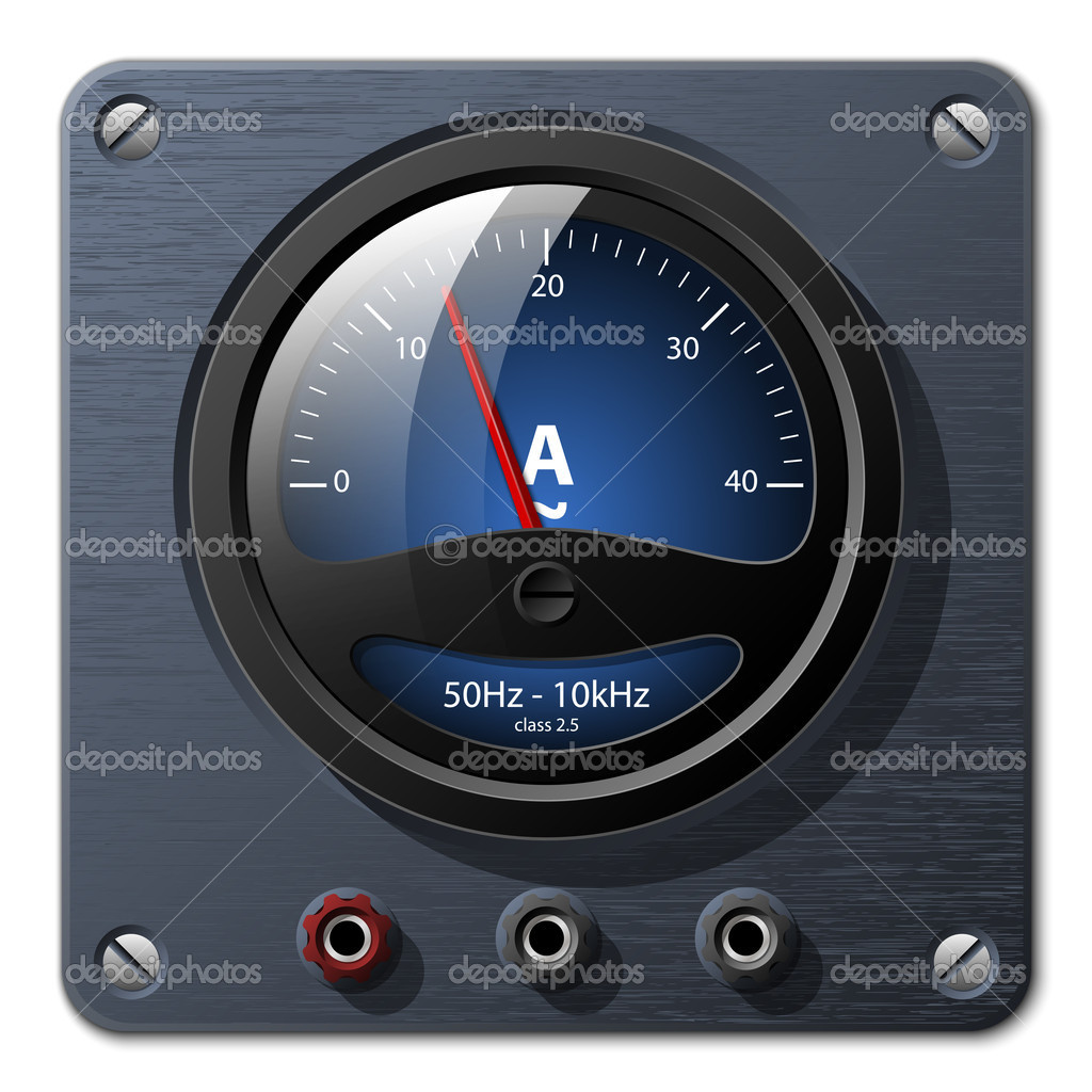 Vector ammeter on a dark metal plate Stock Vector Image by ©RealVector ...