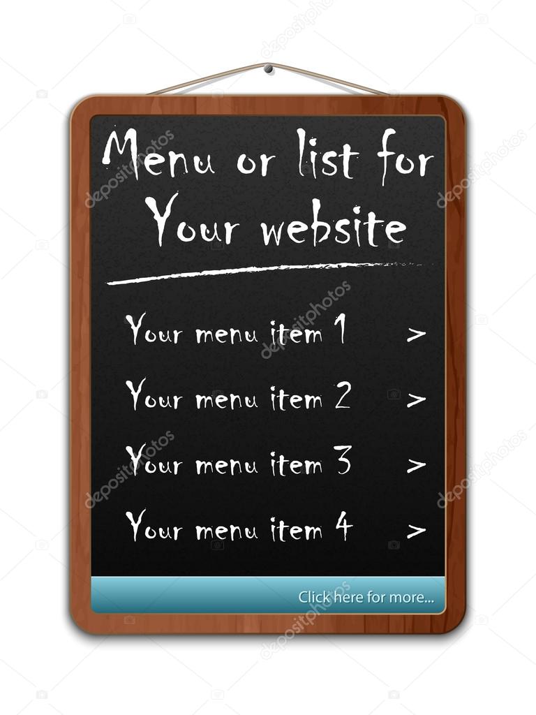 Menu or list for Your website, Vector Stock Vector Image by ©RealVector ...