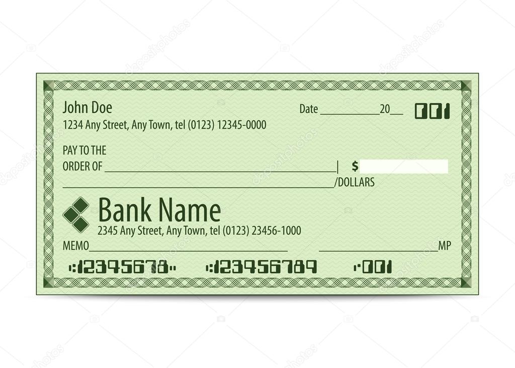 Vector ilustraci n de cheque bancario en blanco 2024