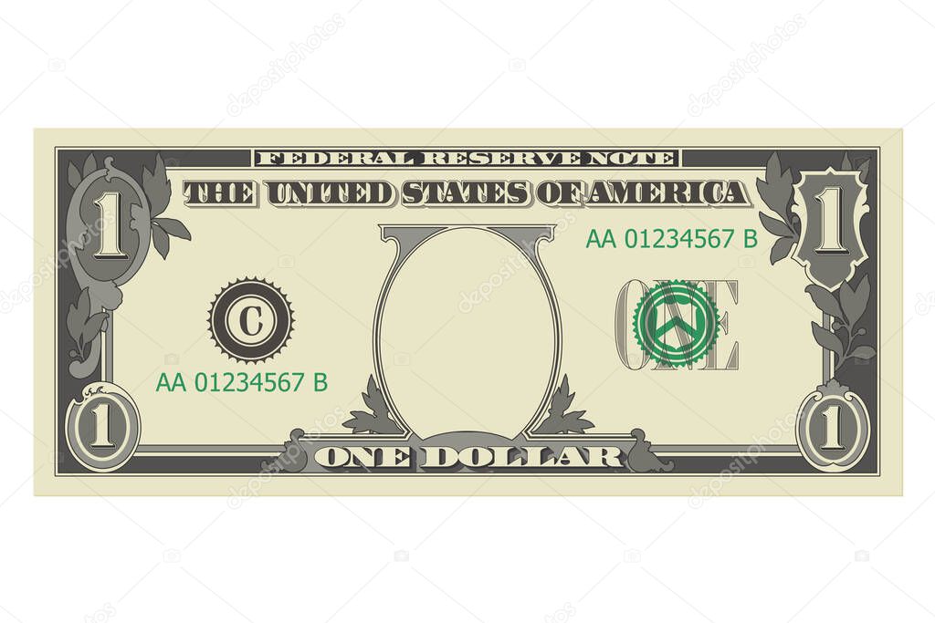 Modello Di Banconota Da Un Dollaro