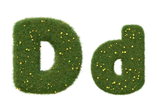 Realistic Grass Alphabet Isolated White Background Collection Image ...