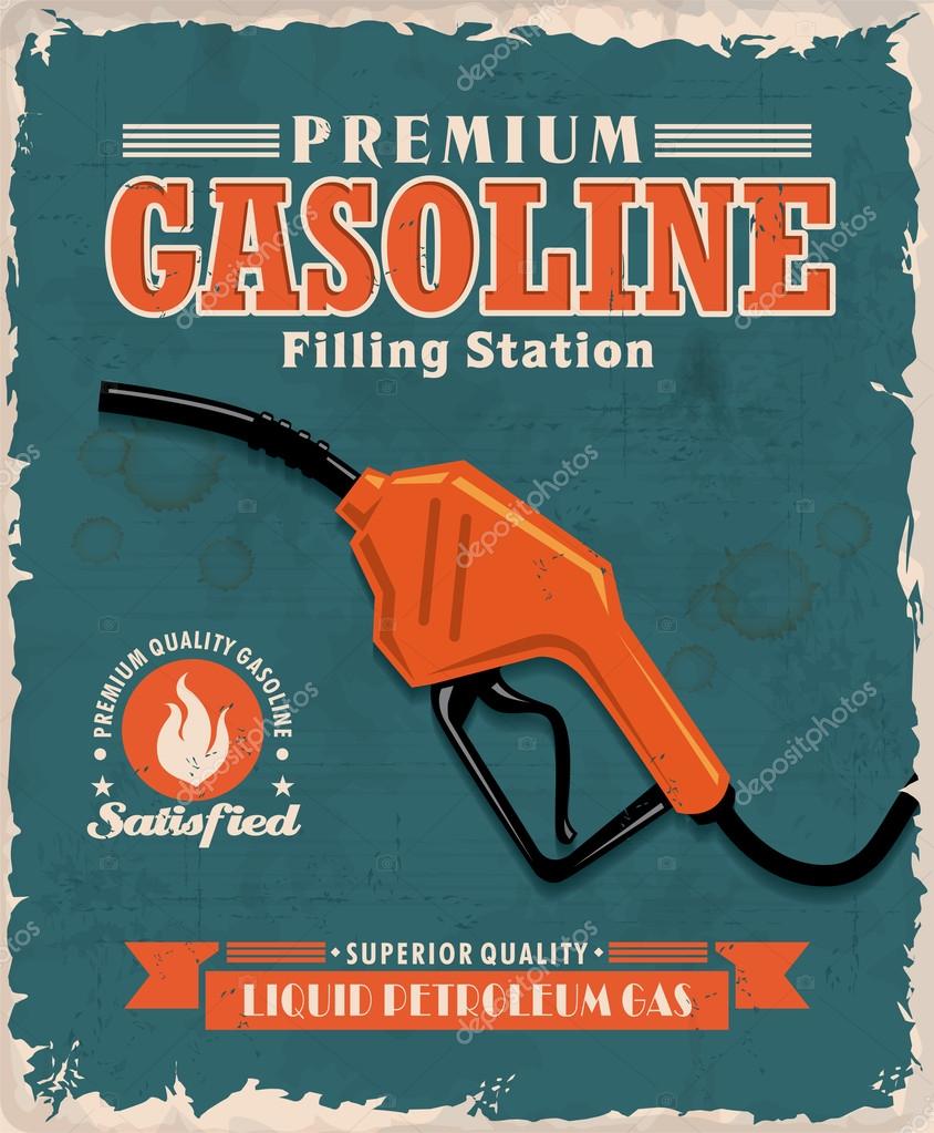 Gasoline Vintage Wallpaper