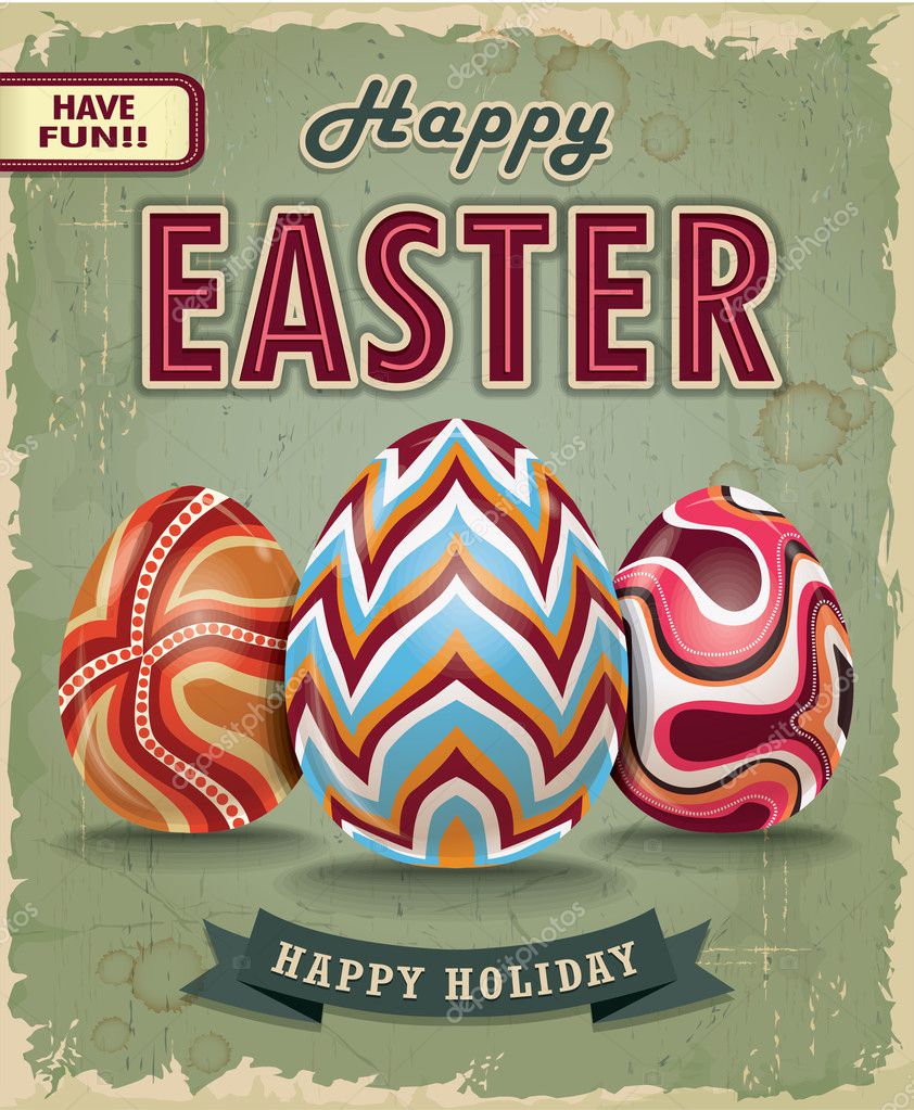 Vintage Easter poster design Stock Vector Image by ©Donnay #42792655