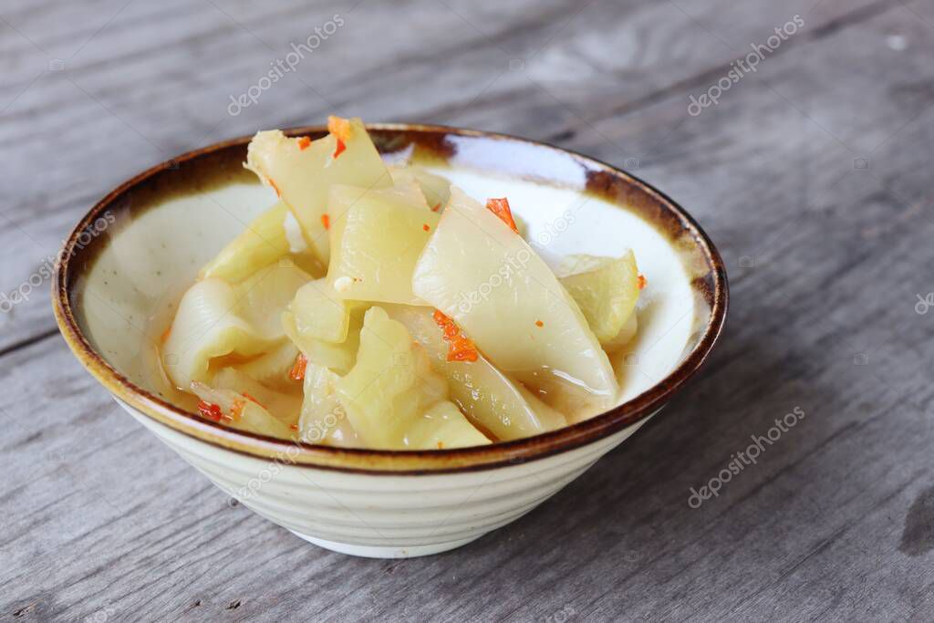 Repollo vegetal conservado en vinagre Asia alimentos sobre fondo de ...