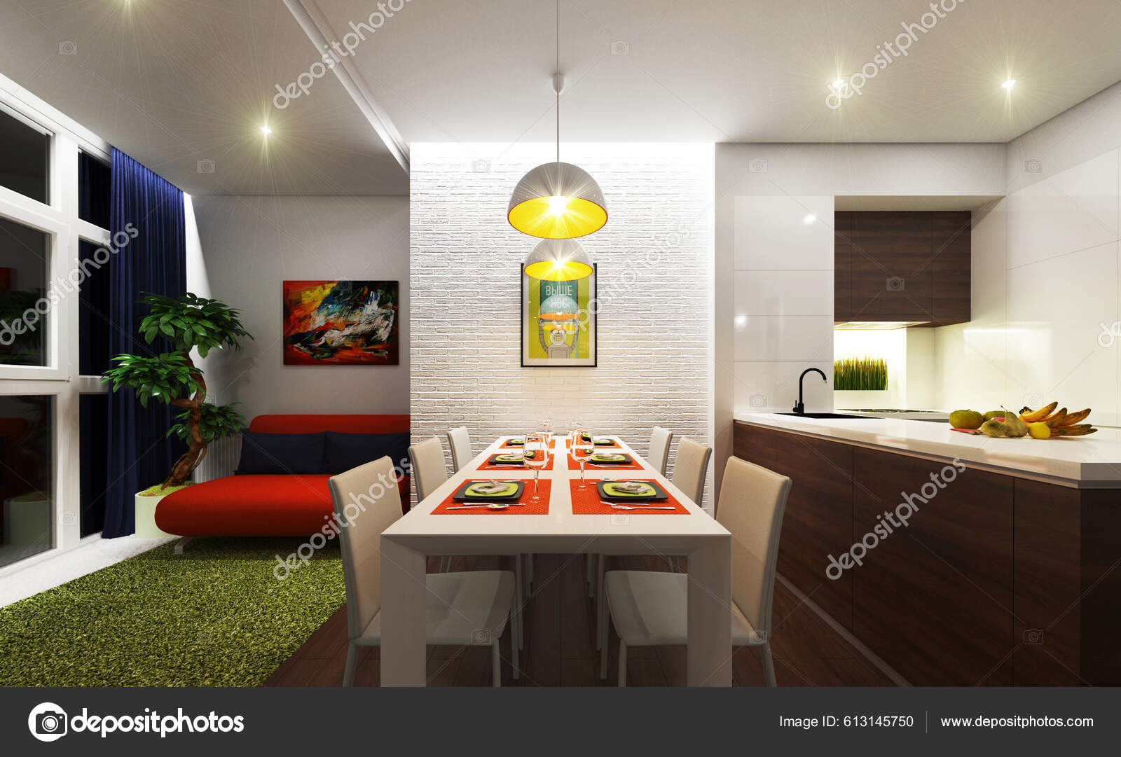 Visualization Modern Interior Interior Design Luxurious Interior House ...