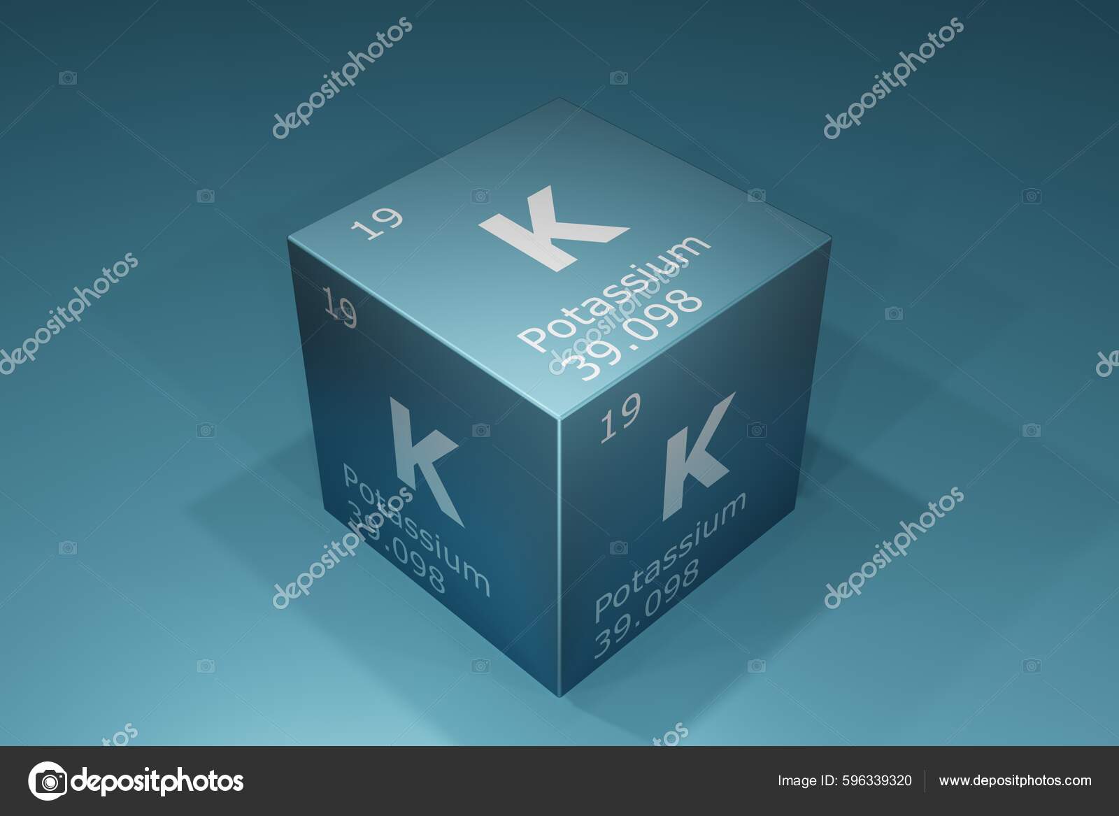 Potassium Rendering Symbols Elements Periodic Table Atomic Number ...