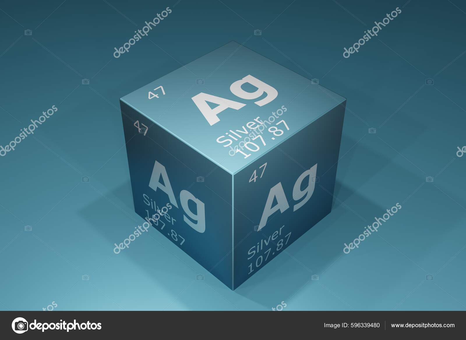 Silver Rendering Symbols Elements Periodic Table Atomic Number Atomic ...