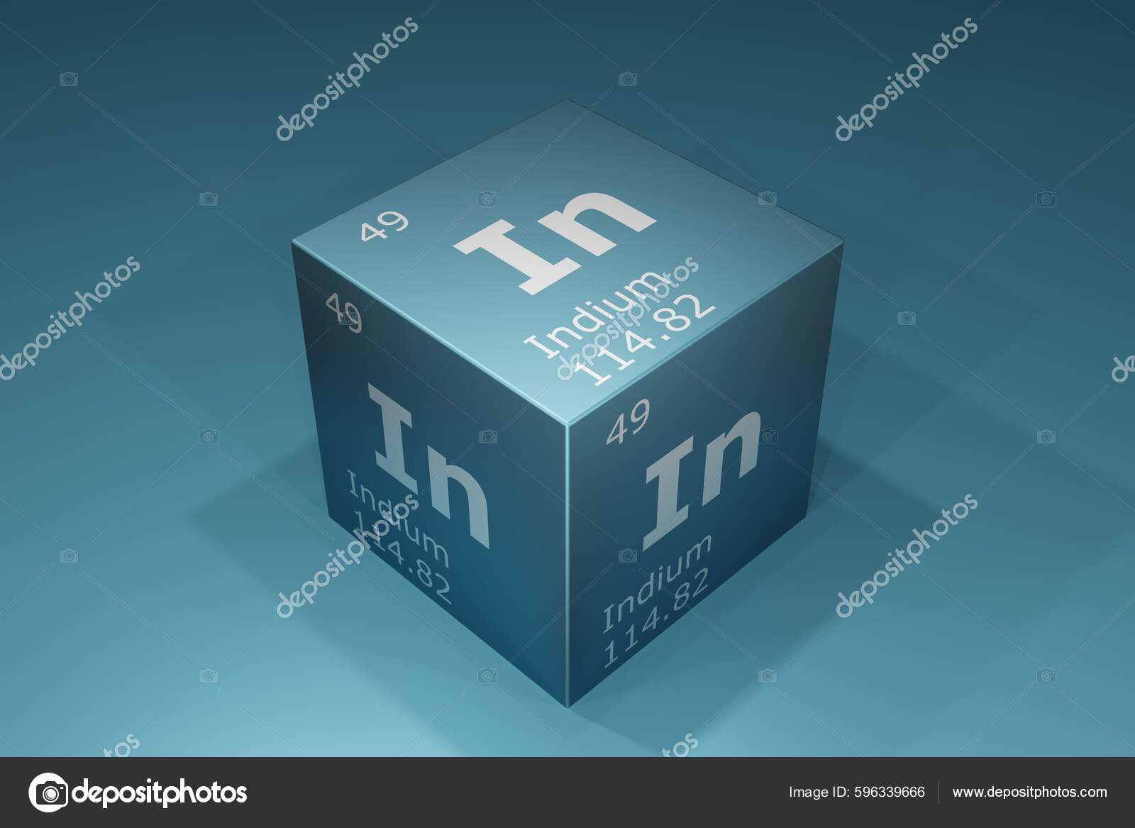 Indium Rendering Symbols Elements Periodic Table Atomic Number Atomic ...
