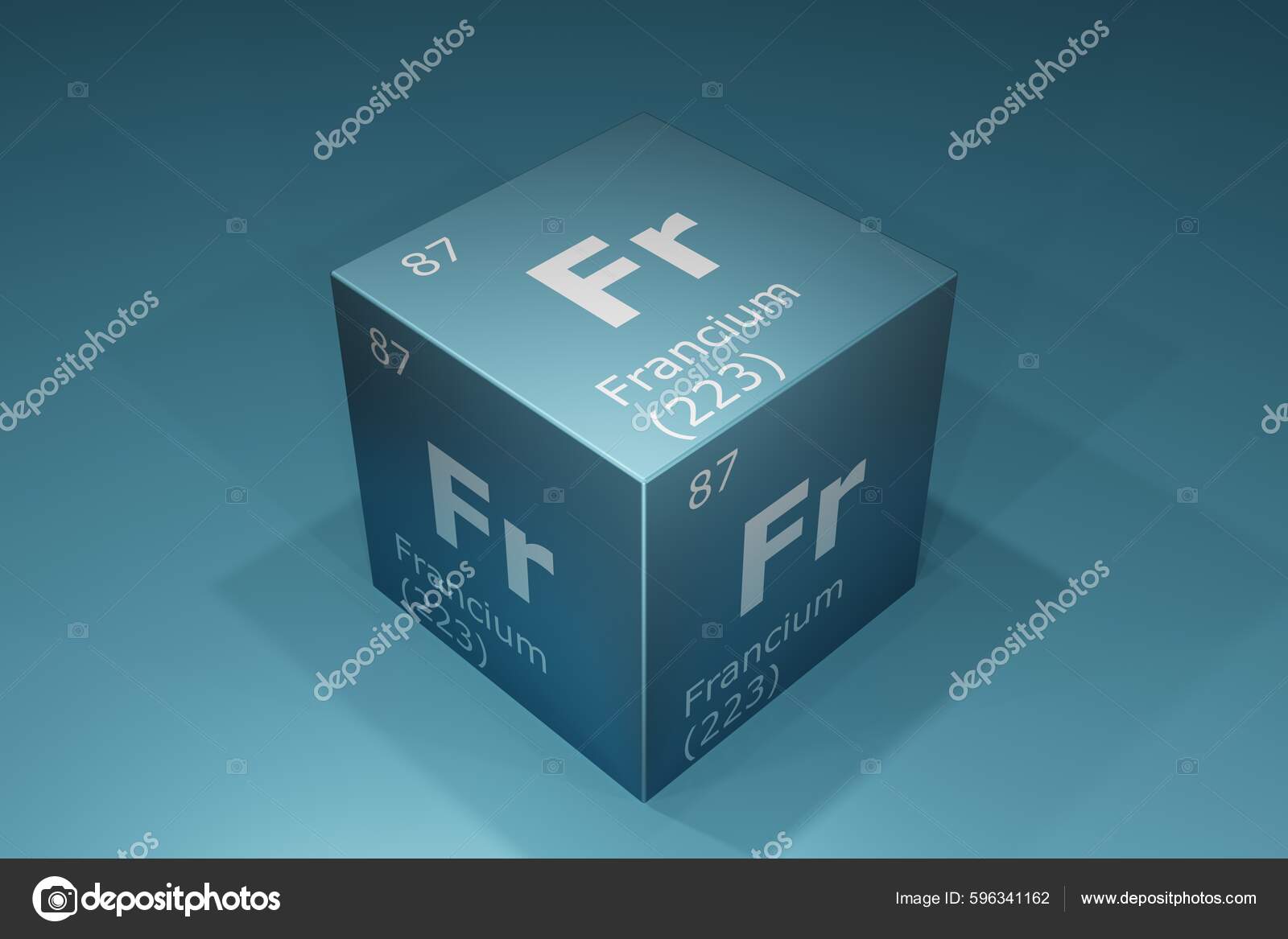 Francium Rendering Symbols Elements Periodic Table Atomic Number Atomic ...