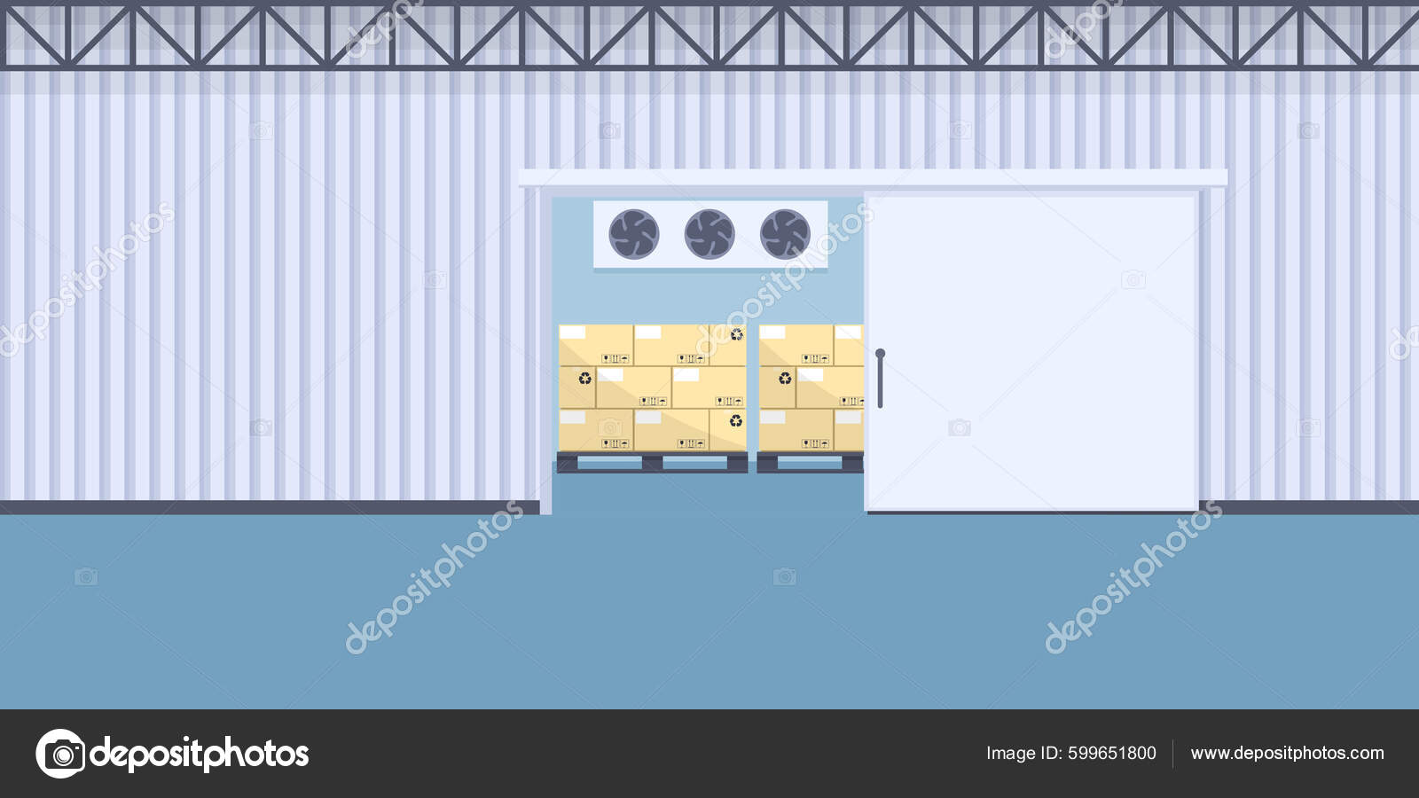 Warehouse Cold Storage Packaging Cold Rooms Used Food Industry Food ...