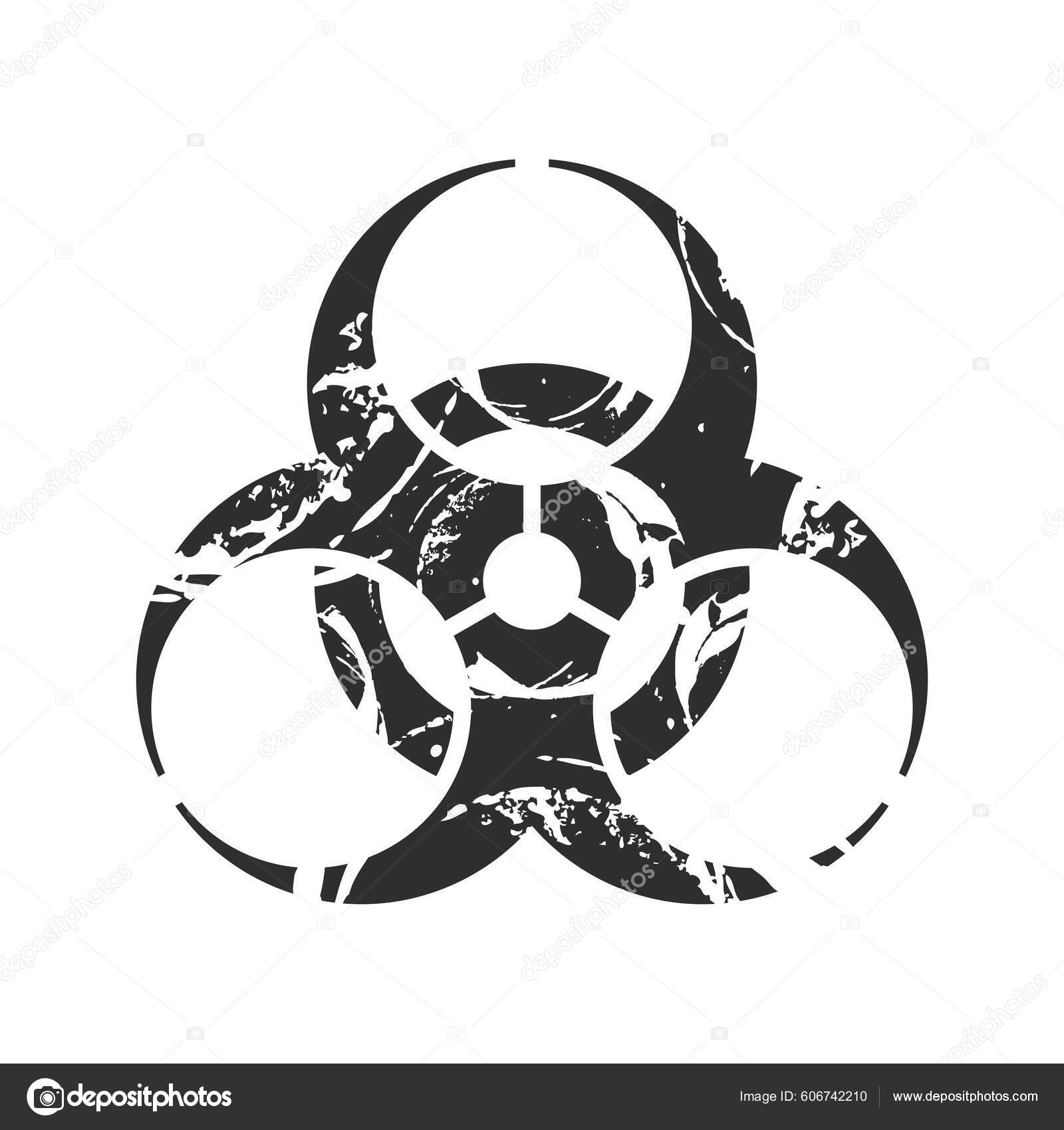 Biohazard Sign Warning Vintage Style Pictogram Icon Biological Hazard ...