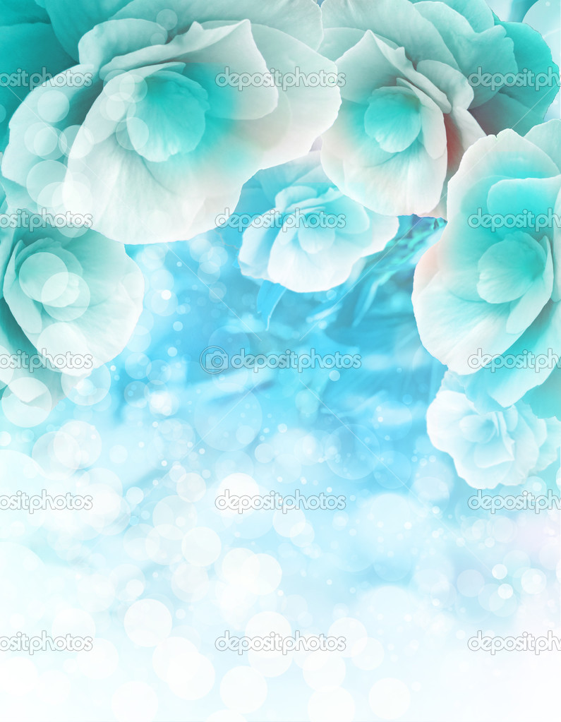 Abstract blue flower card Stock Photo by ©avgustin 24544433