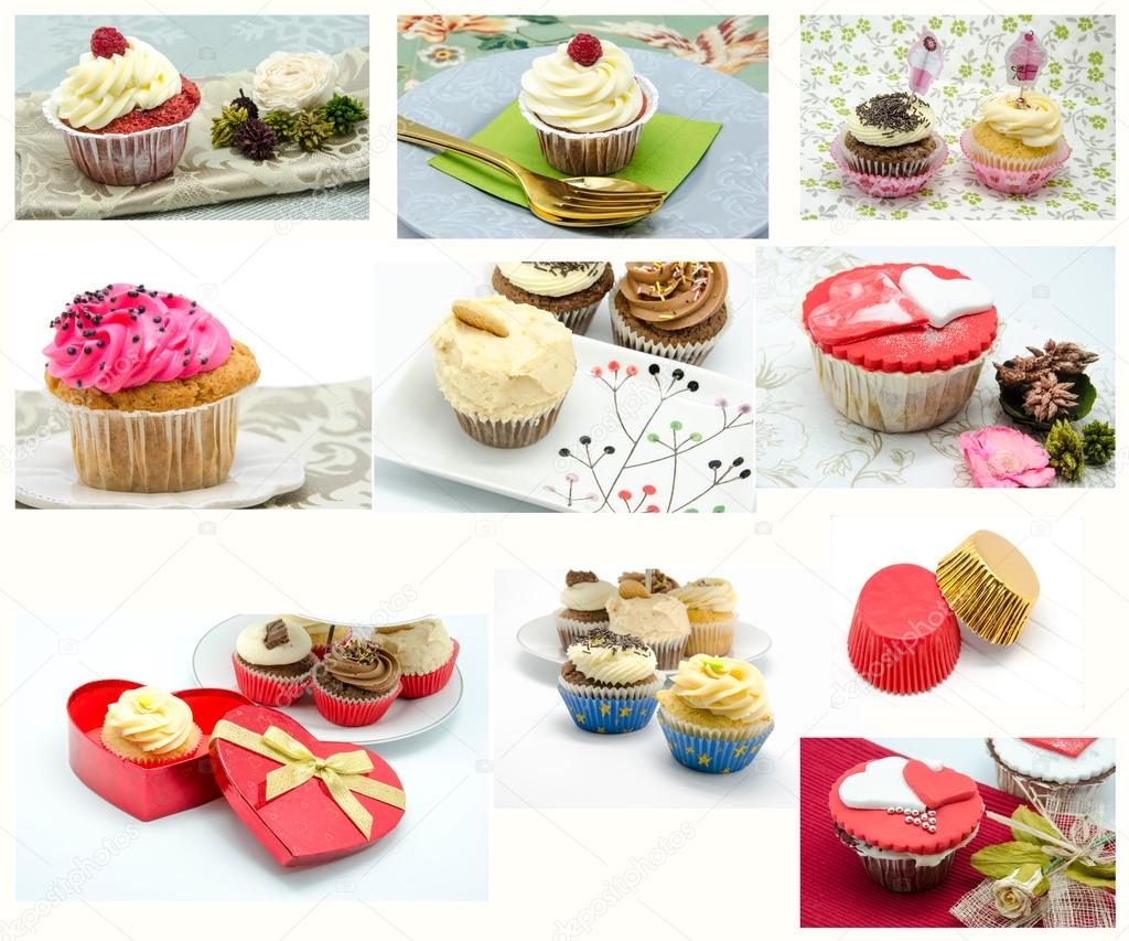 Cupcakes collages Stock Photo by ©Changered 25583001