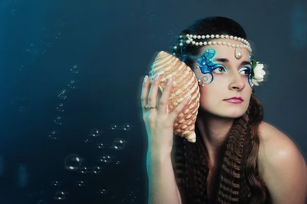 Beautiful mermaid girl Stock Photo by ©fly_wish 12816103