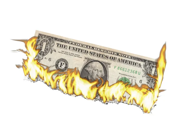 Billete de un dólar ardiente Stock Photos, Royalty Free Billete de un ...