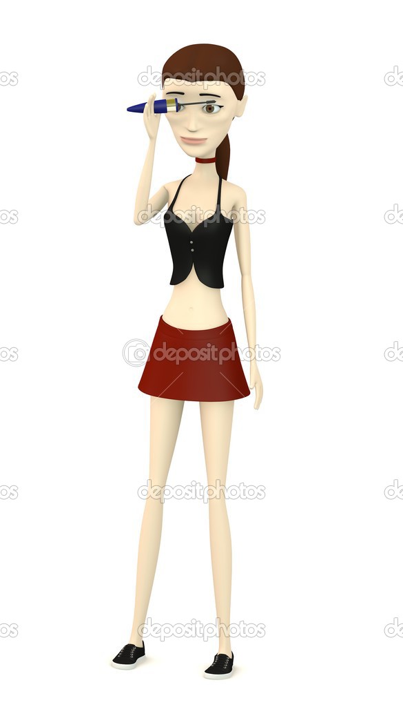 3d render of cartoon character with mascara Stock Illustration by ...
