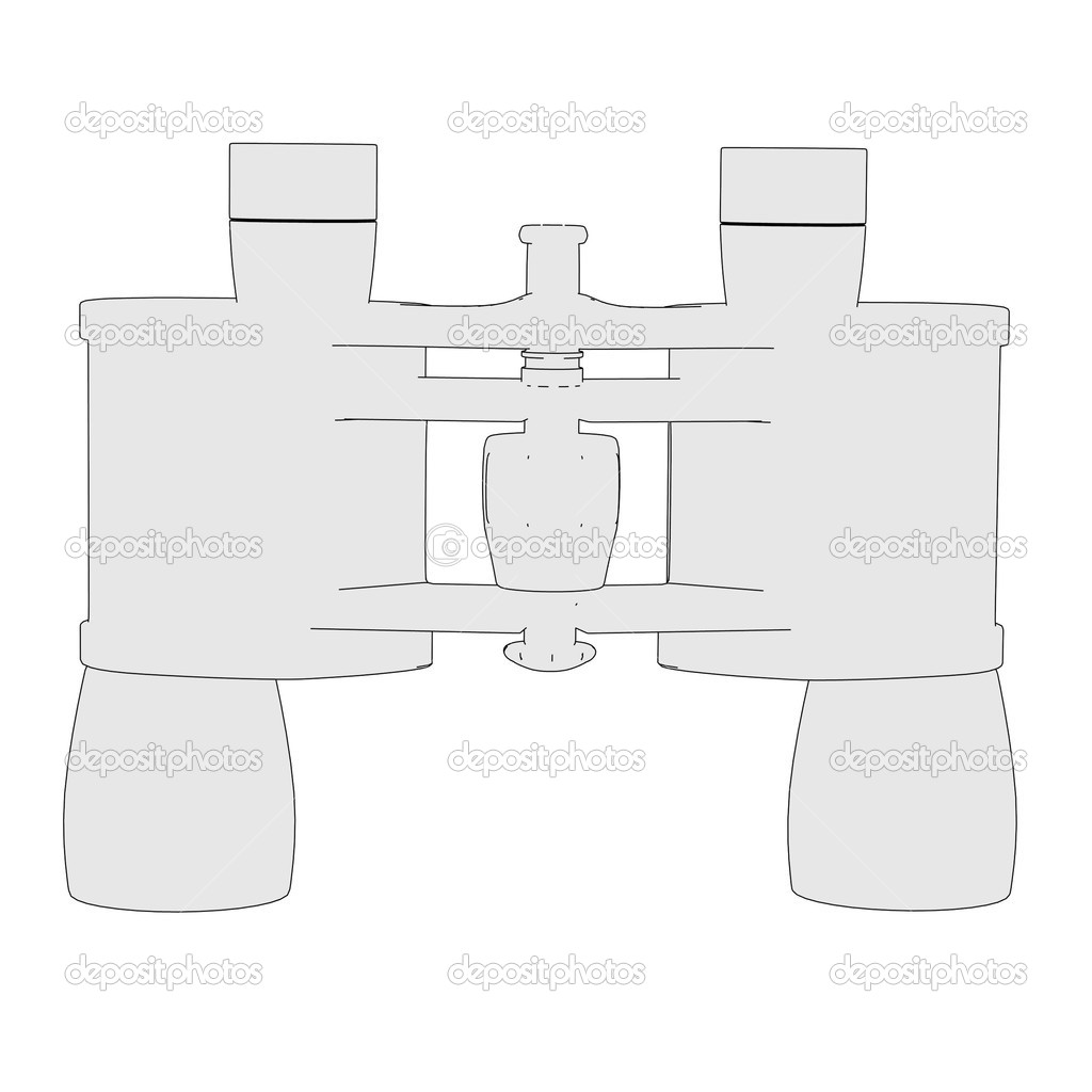 Cartoon image of binocular tool — Stock Photo © 3drenderings #37393655