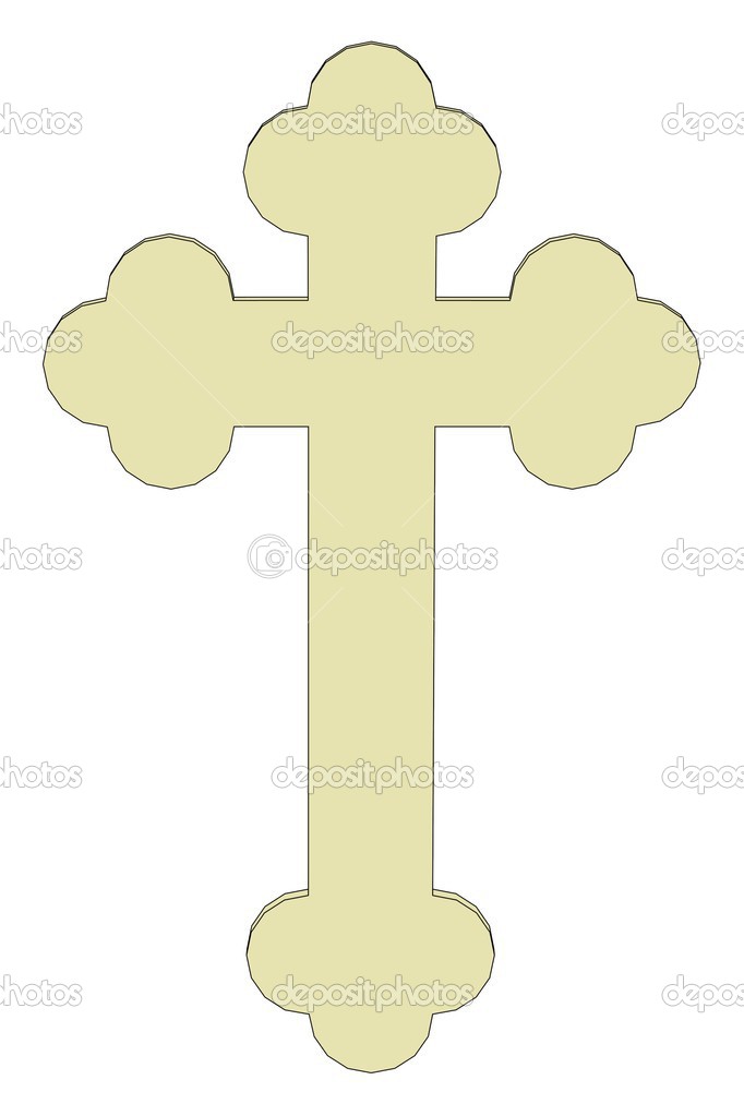 Cartoon image of 2d crucifix Stock Illustration by ©3drenderings #38843337