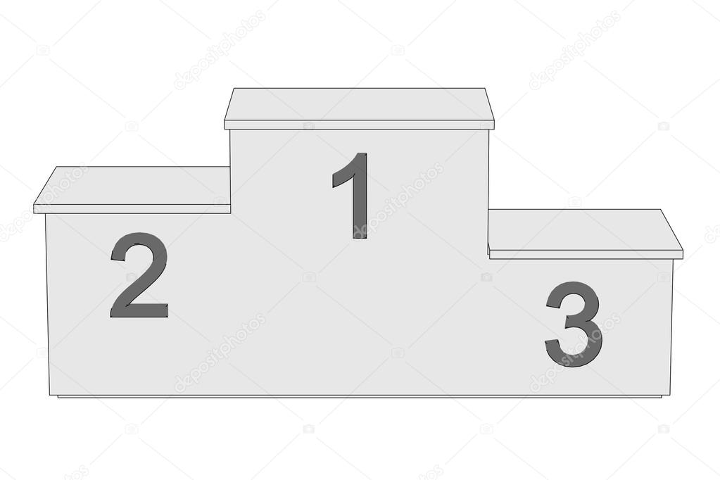 imagem dos desenhos animados do pódio do vencedor — Fotografias de ...