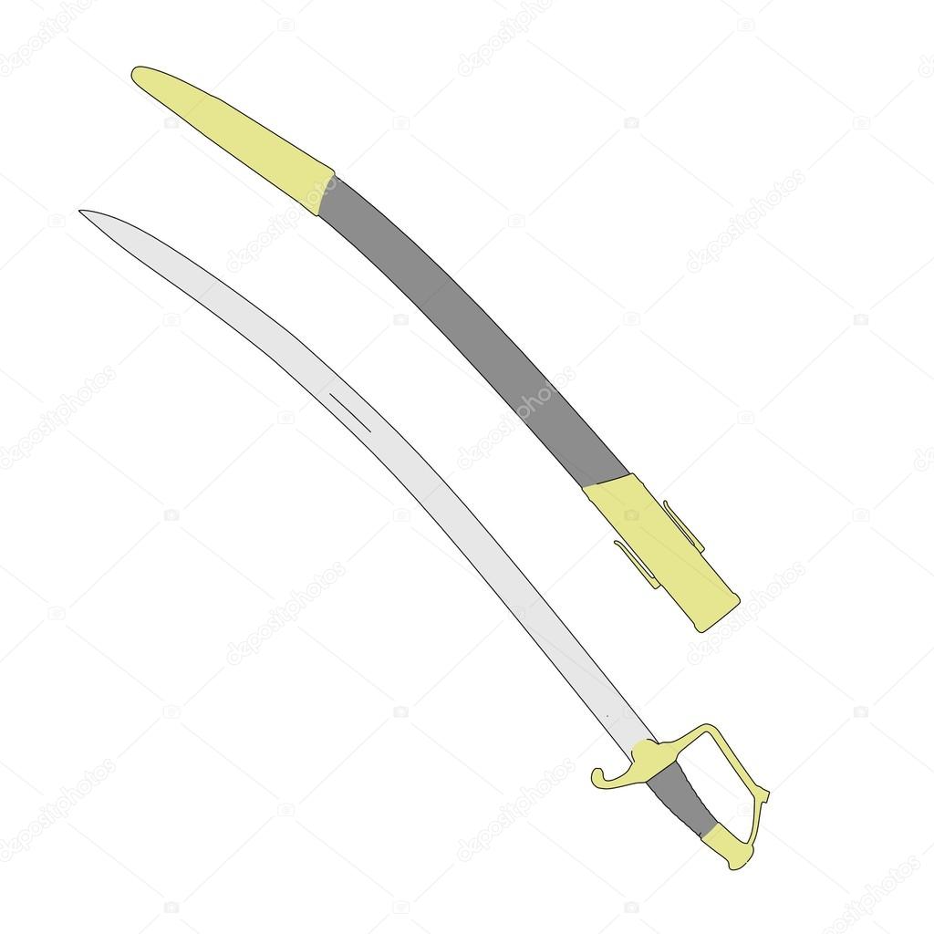Cartoon image of sword weapon - sabre Stock Illustration by ...