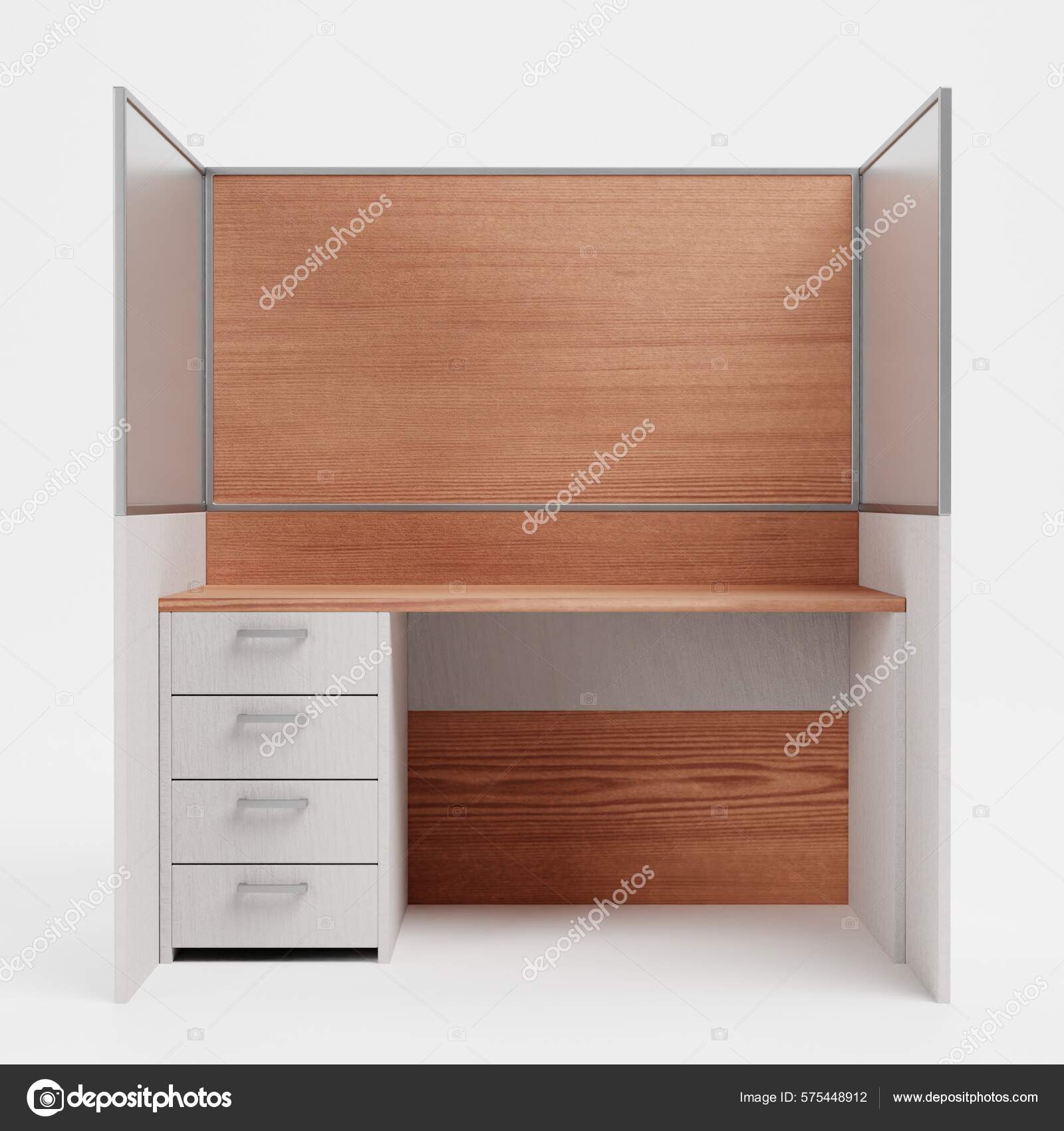 Render Realistik Dari Office Cubicle — Foto Stok © 3drenderings #575448912
