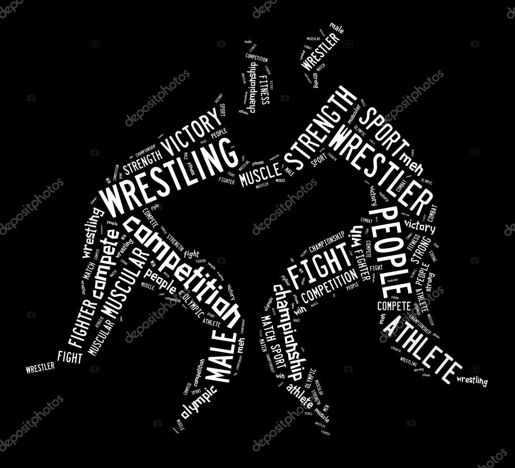 Wrestling word cloud with white wordings Stock Photo by ©seiksoon 39032701