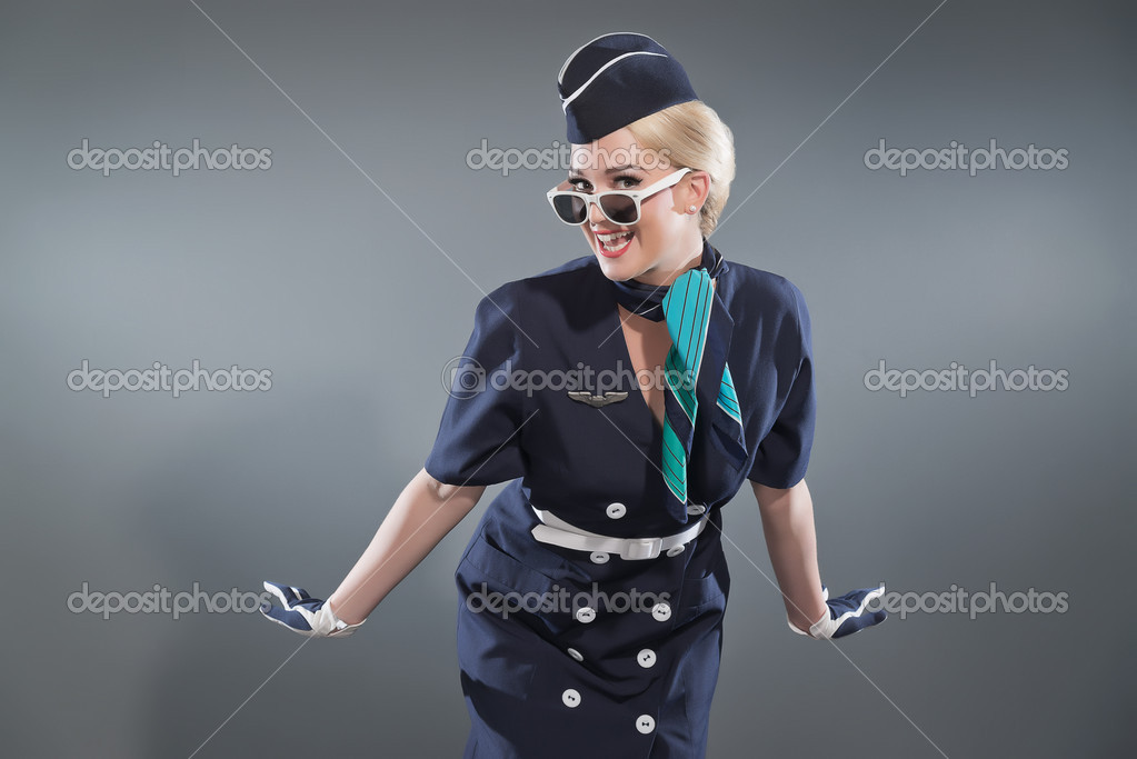 Traje modelo top Cielo Uniformes de Azafatas