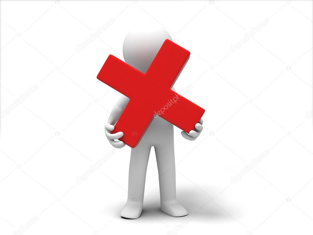 Um símbolo errado — Fotografias de Stock © bluecups #13364366