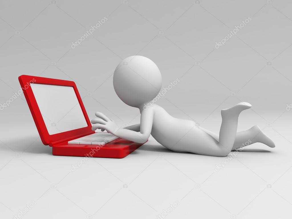 Using a computer — Stock Photo © bluecups #13364781