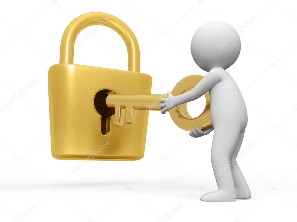 Lock and key — Stock Photo © bluecups #13418740
