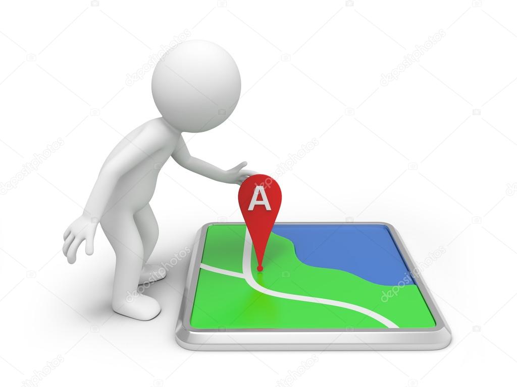 A 3d person watching a navigator , landmark Stock Photo by ©bluecups ...