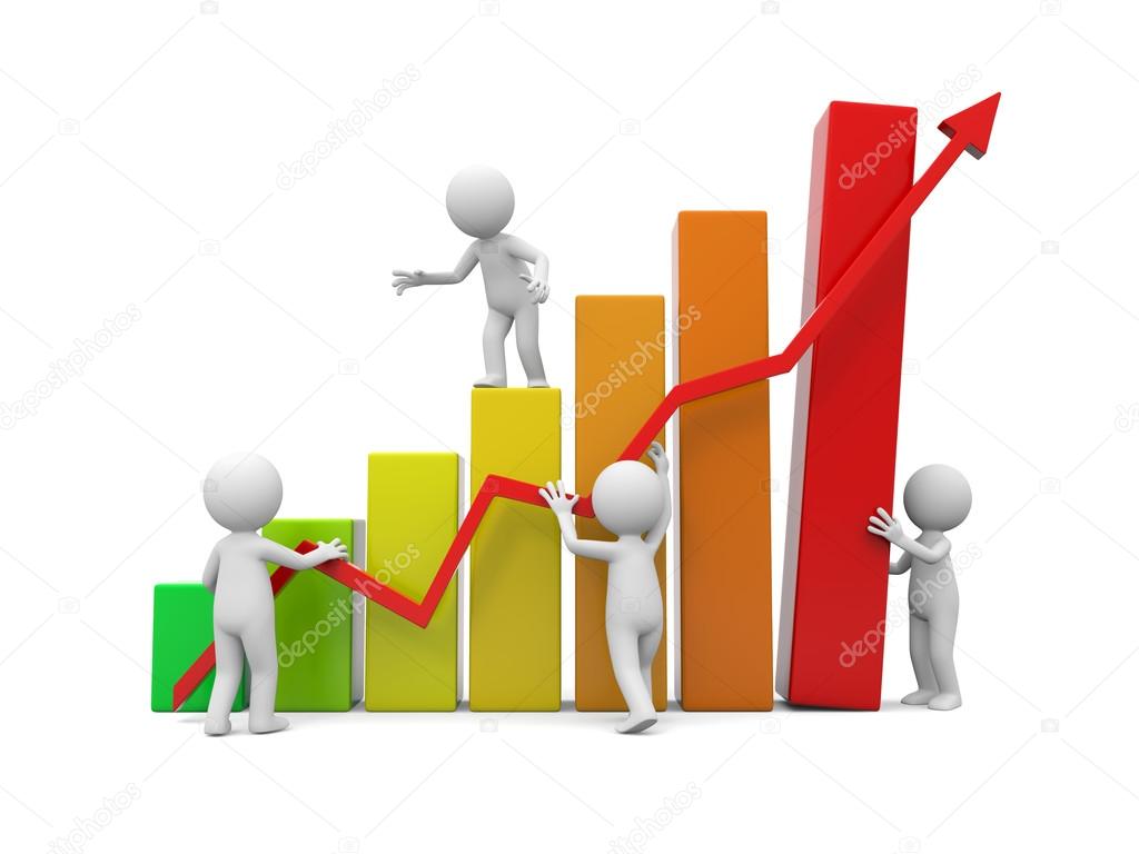 Human character and graph Stock Photo by ©bluecups 31432965