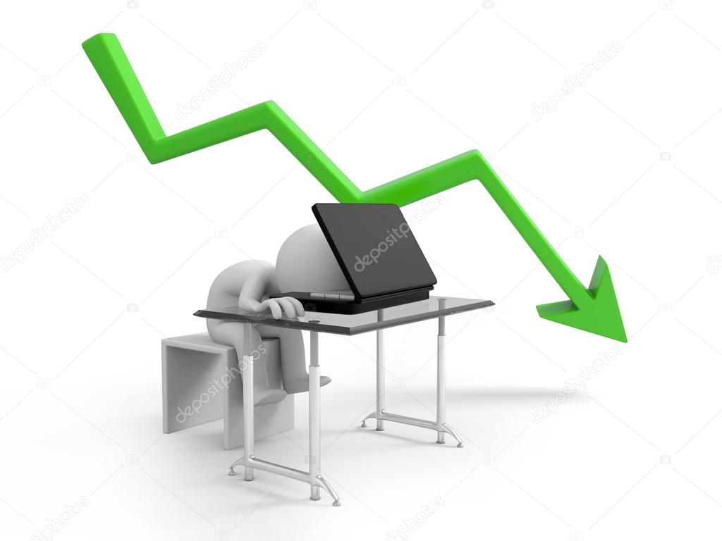 Falling graph — Stock Photo © bluecups #39408749