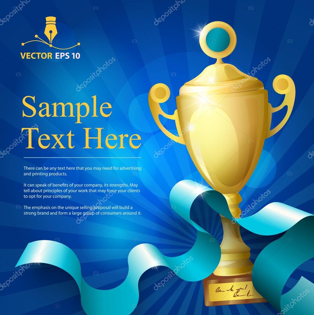 Sport background with cup Stock Vector Image by ©Kenterville #41210709