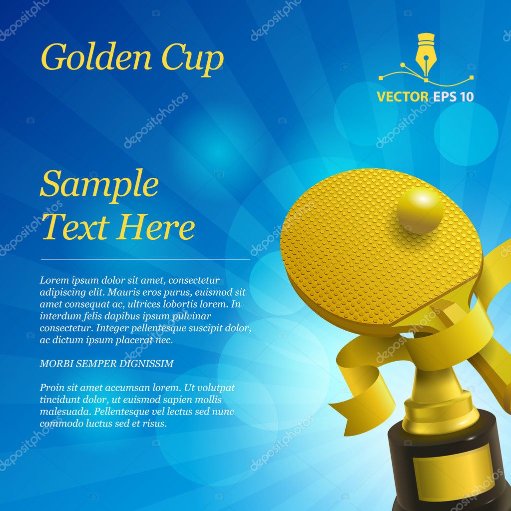 Sport background with golden cup Stock Vector Image by ©Kenterville ...