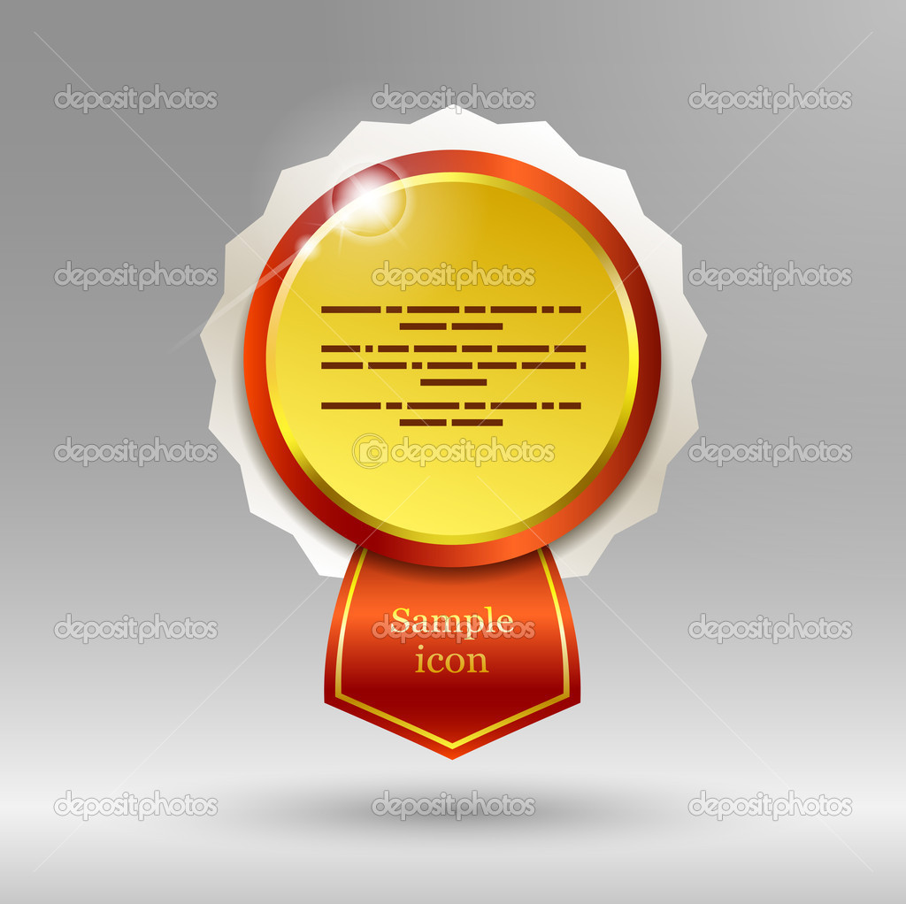 Golden label for sample text Stock Vector Image by ©Kenterville #41212621
