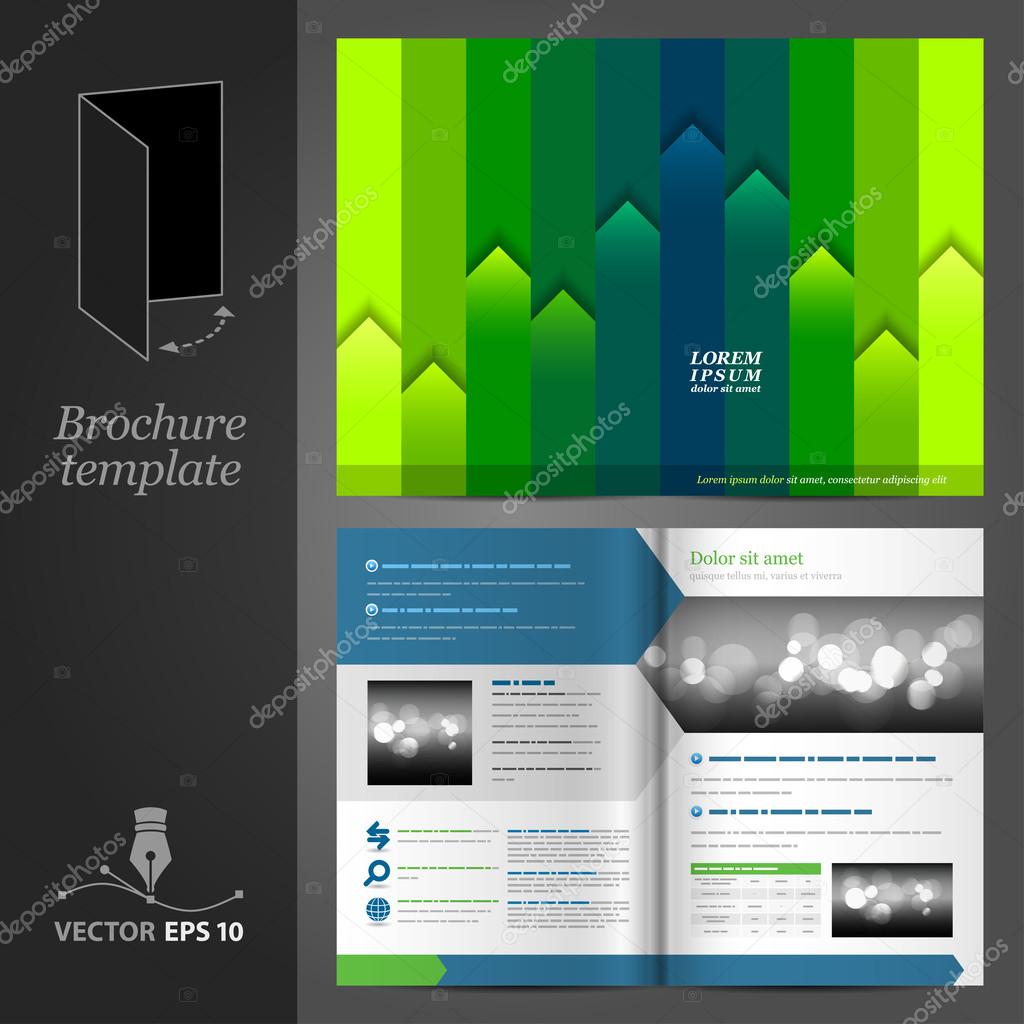 Green brochure template design Stock Vector Image by ©Kenterville #41212773