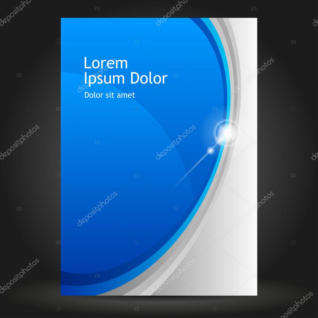 Blue brochure template design Stock Vector Image by ©Kenterville #41213091