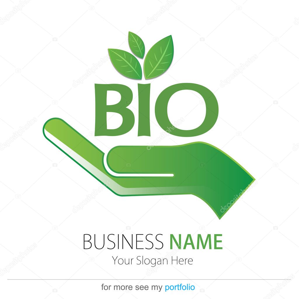 Logotipo, Bio, Eco, Vector, Mano, Tierra, Hoja 2024