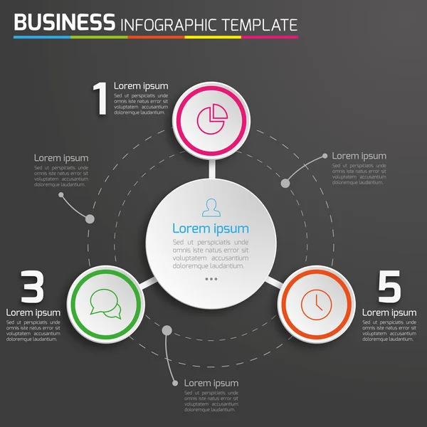 3-6 Steps process business infographics vector, light background ...