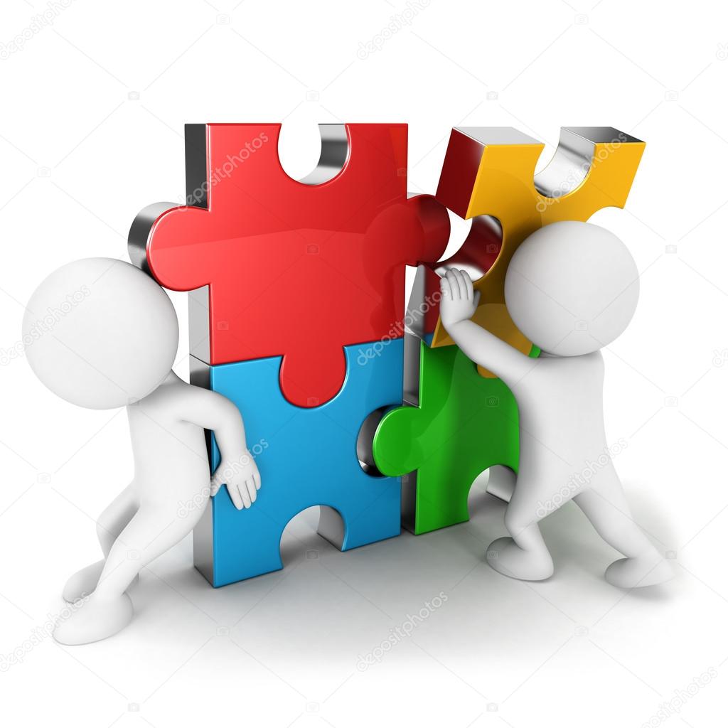 3d white work together Stock Photo by ©3Dmask 12187810